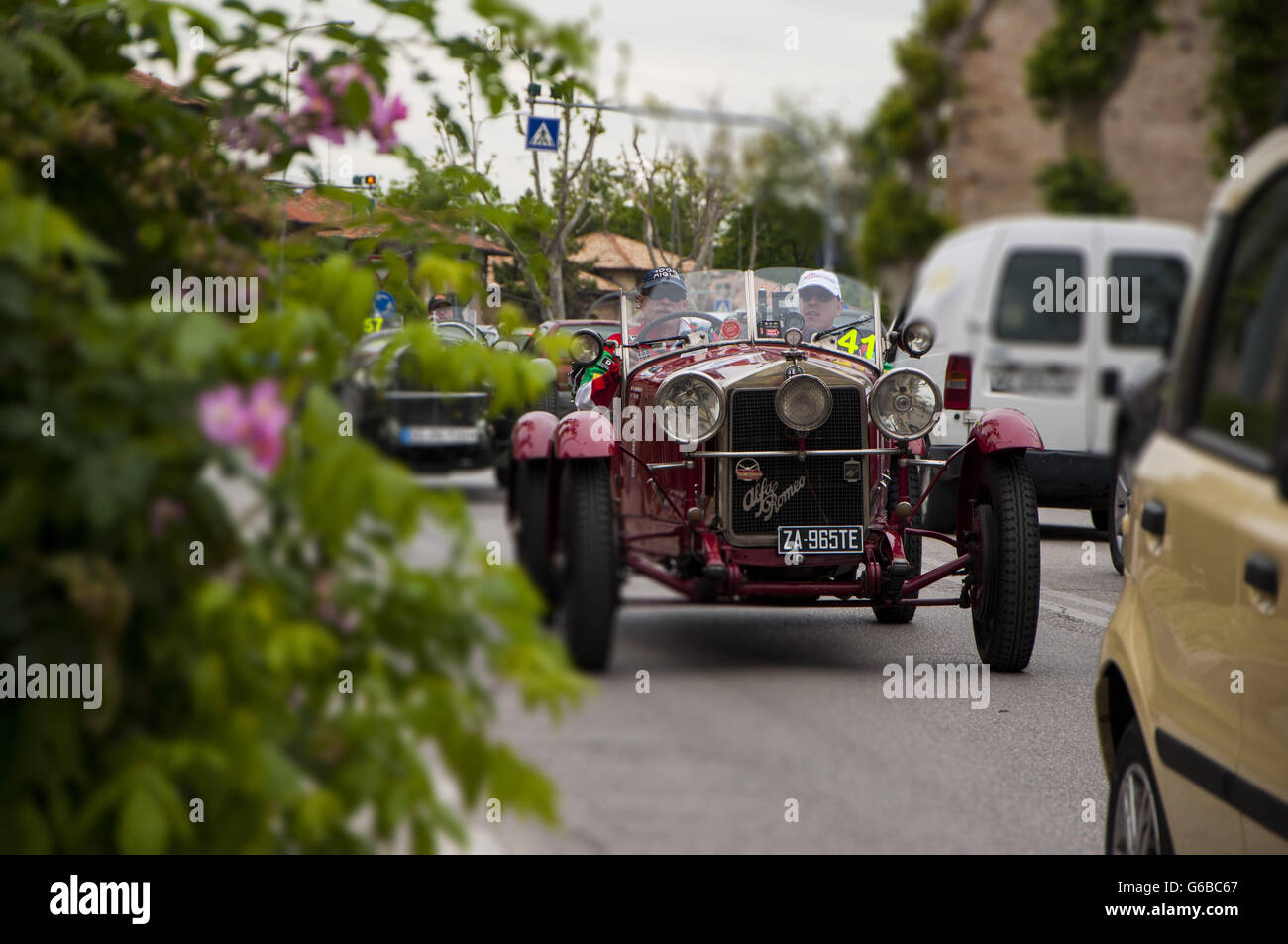 FANO, ITALY - MAY 16: Alfa Romeo 6C 1500 MMS 1928 old racing car in ...