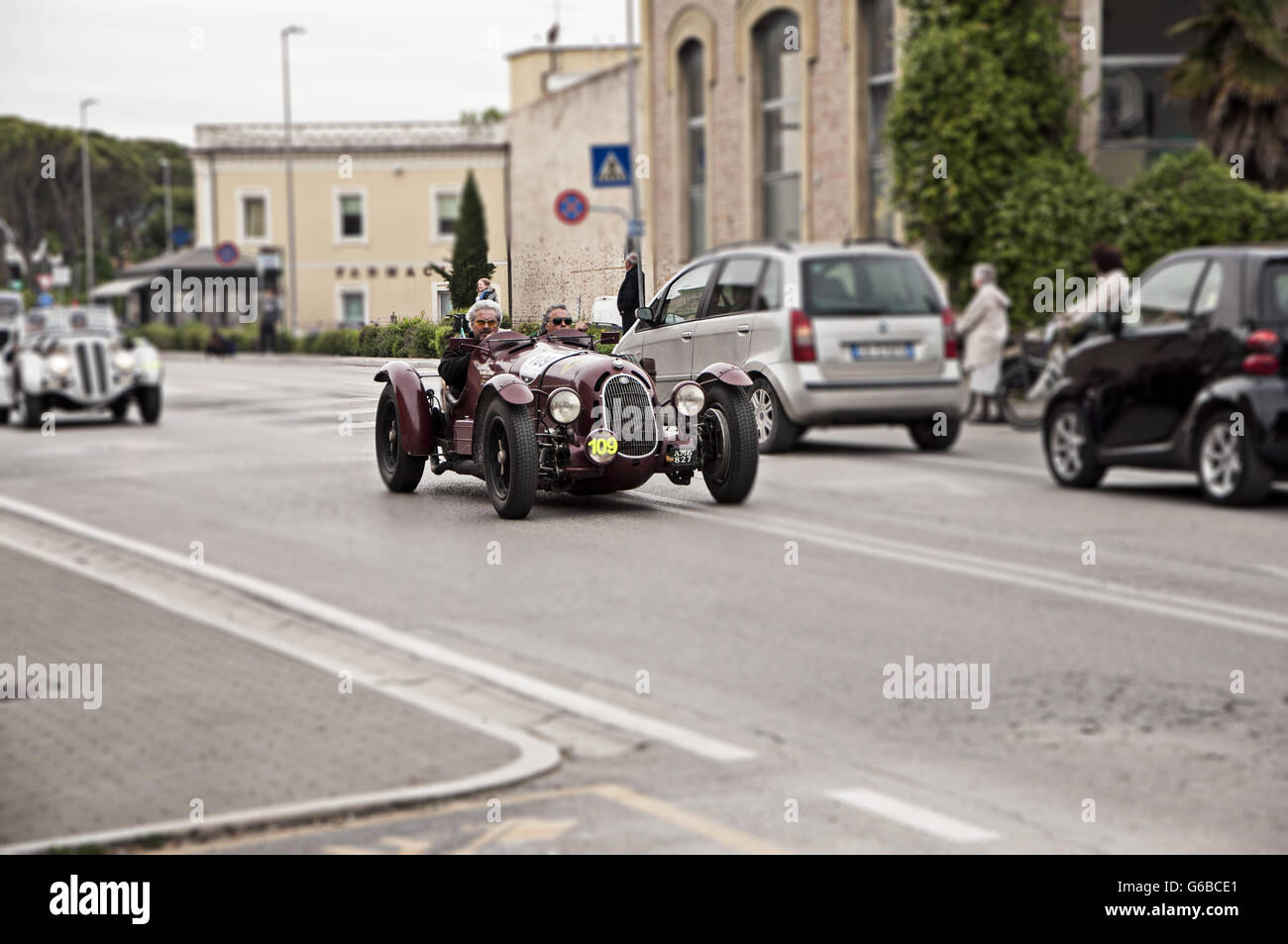 FANO, ITALY - MAY 16:Alfa Romeo 8C 2900 A 1936 on an old racing car in ...