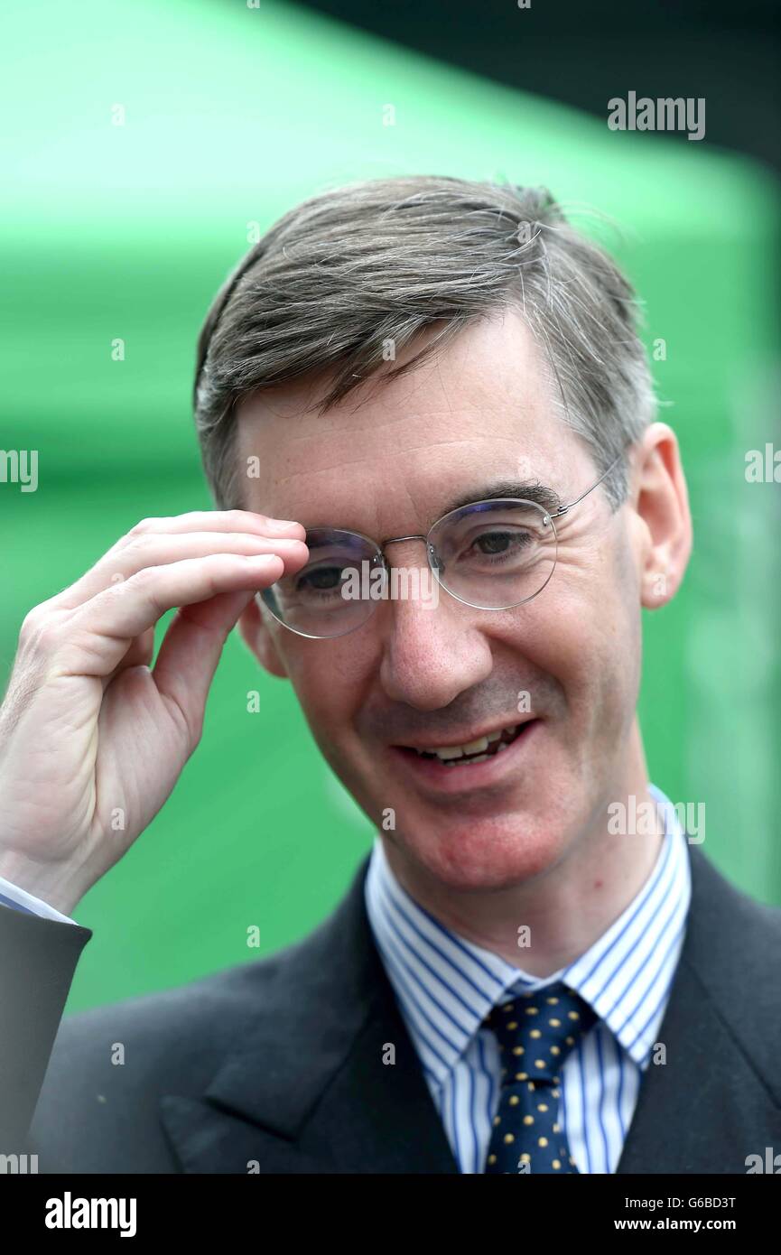 Jacob William Rees-Mogg MP on the day of the EU Referendum result in ...