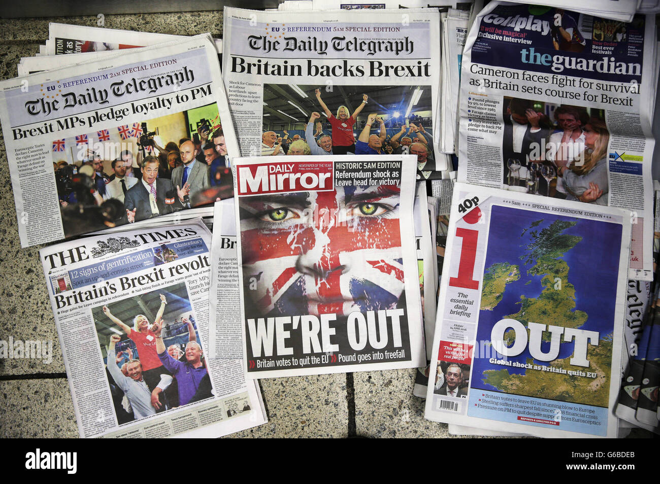 London, UK. 24th June, 2016. ILLUSTRATION - British newspapers from ...