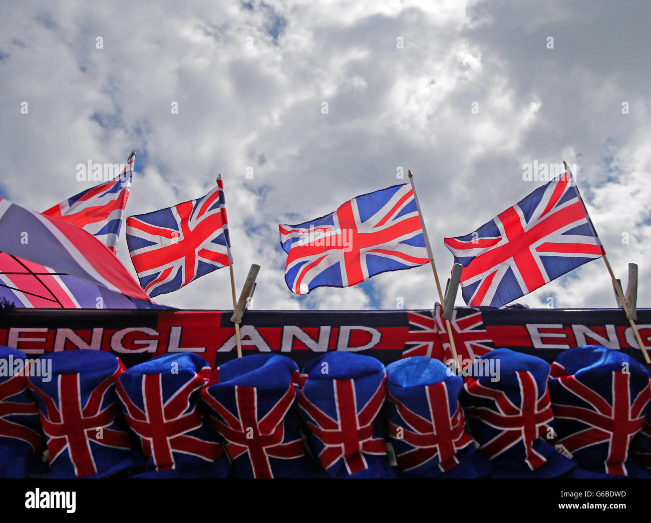 London, UK. 24th June, 2016. British flags at a souvenir shop in London ...