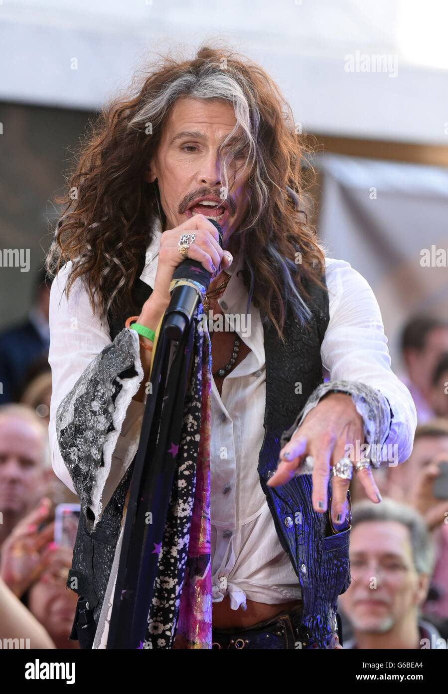 Steven Tyler on stage for NBC Today Show Concert with Steven Tyler ...
