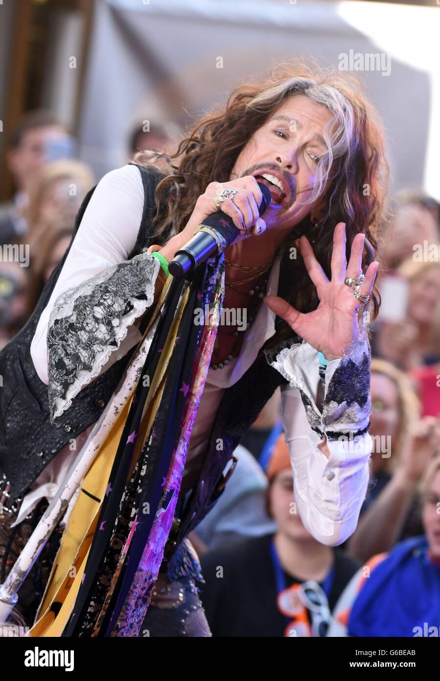 Steven Tyler on stage for NBC Today Show Concert with Steven Tyler ...