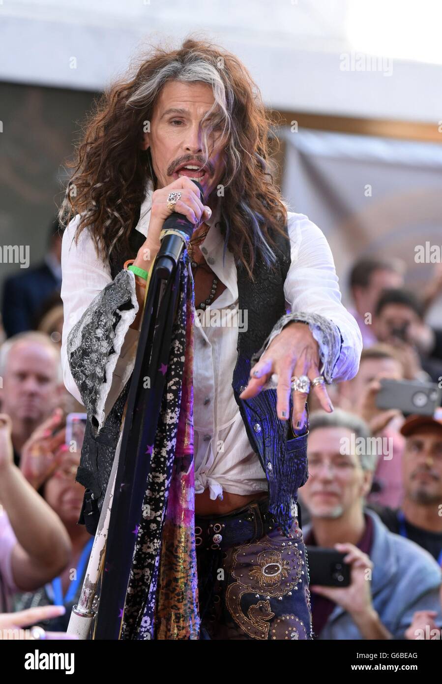 Steven Tyler on stage for NBC Today Show Concert with Steven Tyler ...