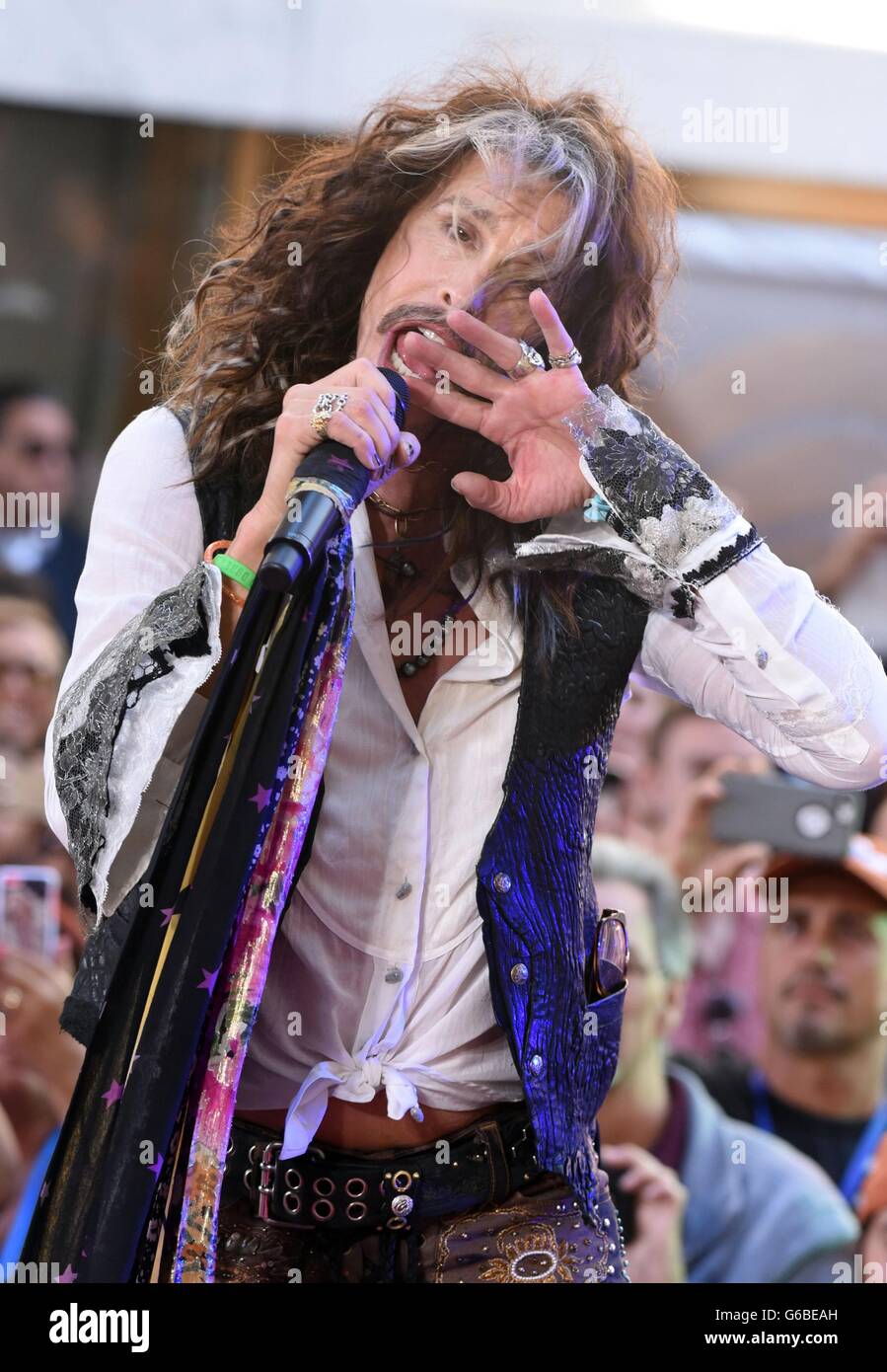 Steven Tyler on stage for NBC Today Show Concert with Steven Tyler ...