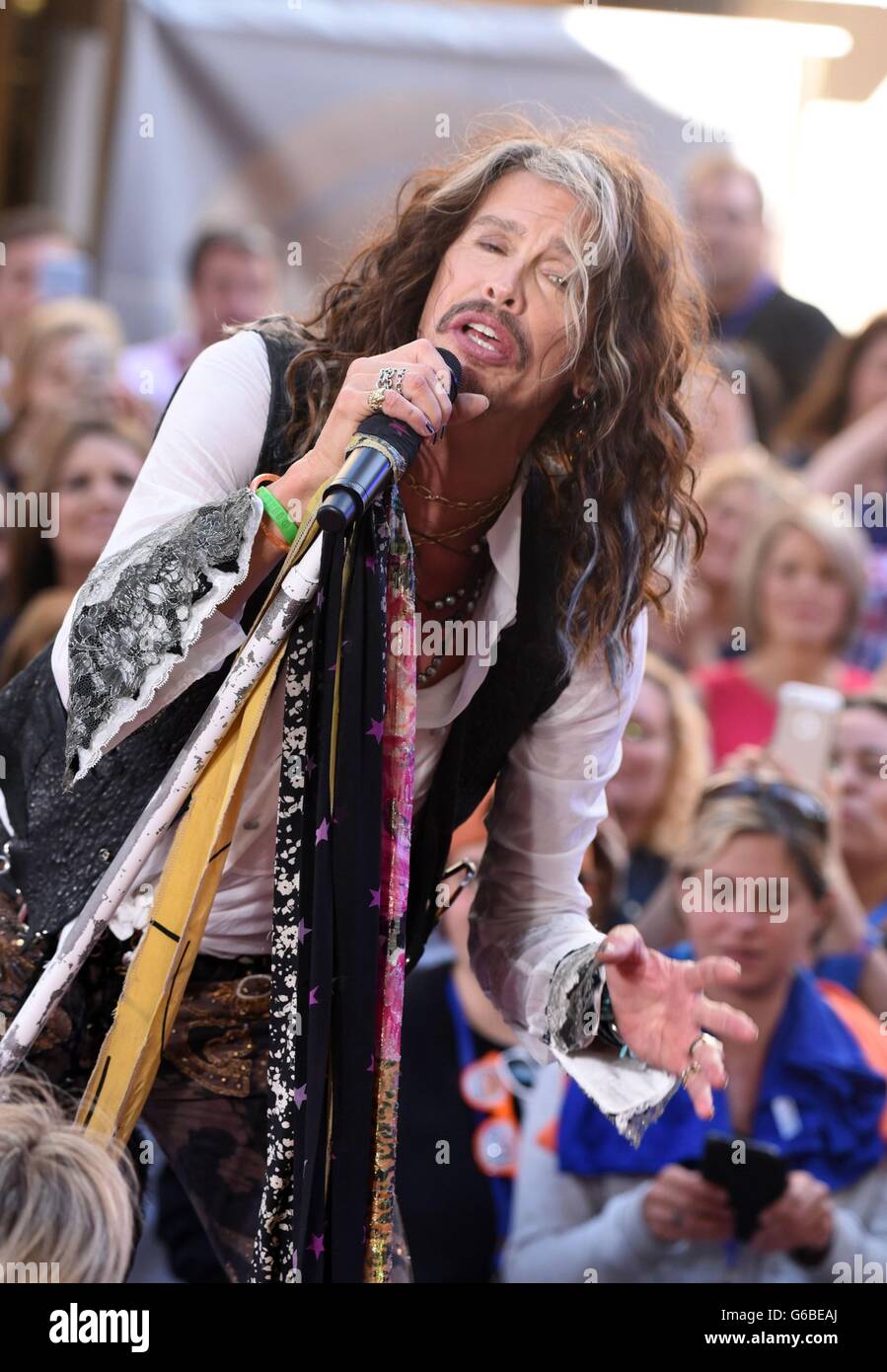 Steven Tyler on stage for NBC Today Show Concert with Steven Tyler ...
