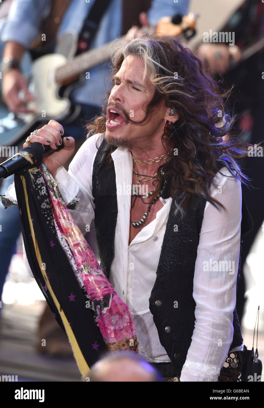 Steven Tyler on stage for NBC Today Show Concert with Steven Tyler ...