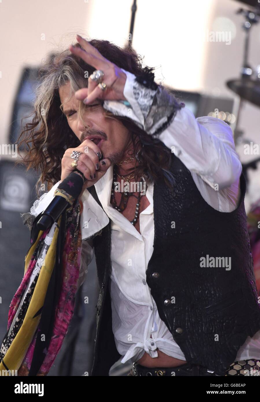 Steven Tyler on stage for NBC Today Show Concert with Steven Tyler ...
