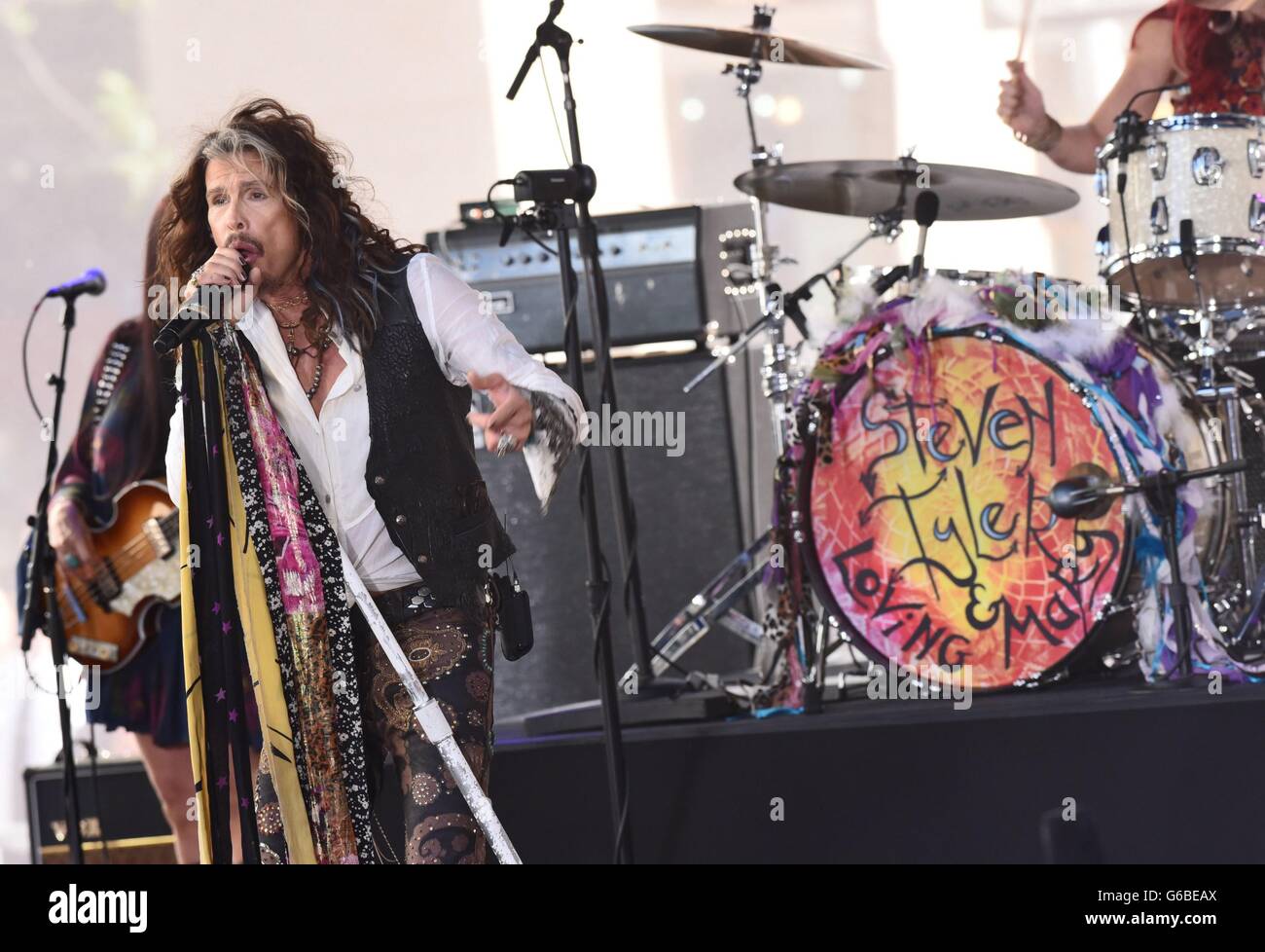Steven Tyler on stage for NBC Today Show Concert with Steven Tyler ...