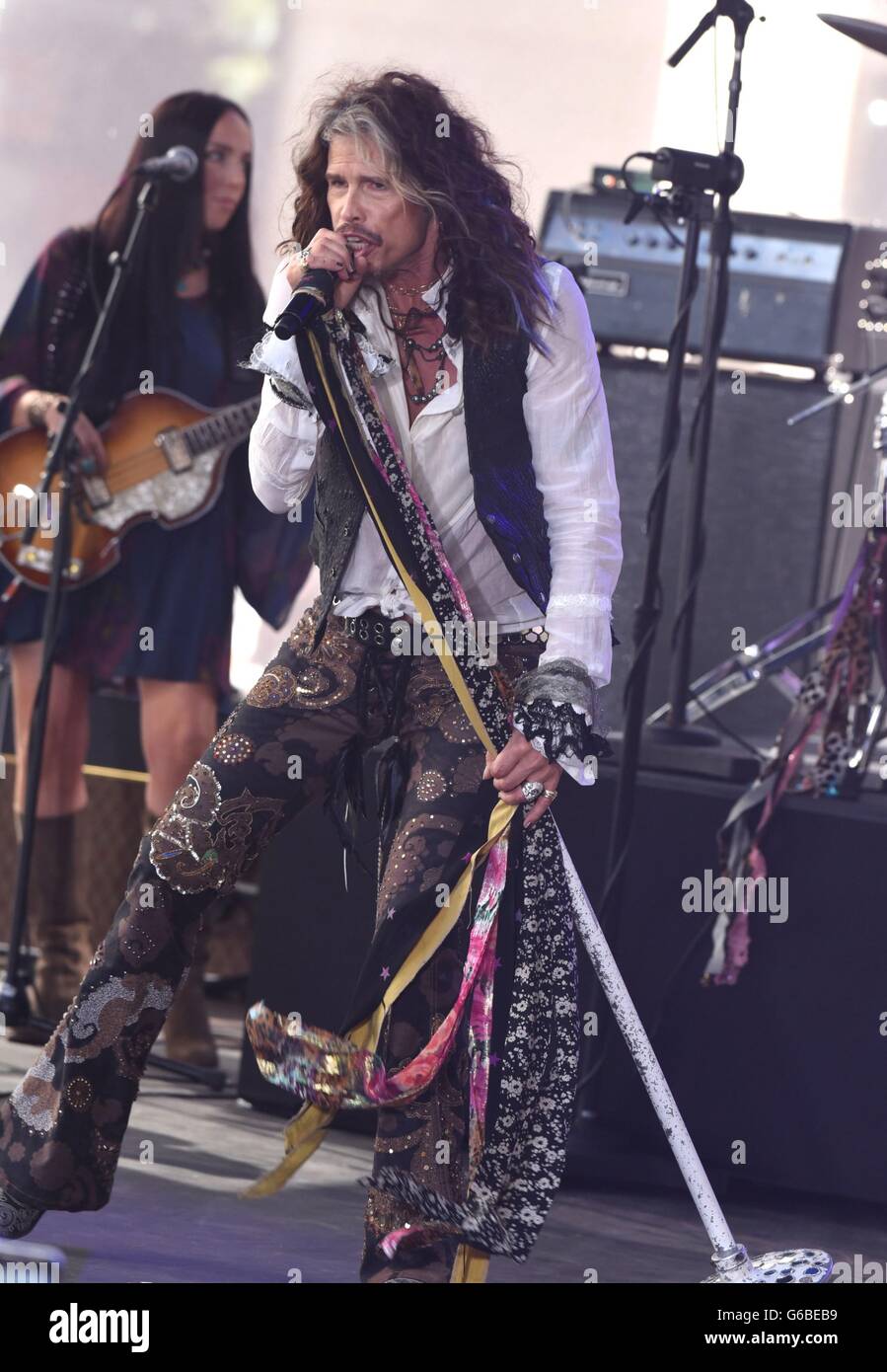 Steven Tyler on stage for NBC Today Show Concert with Steven Tyler ...