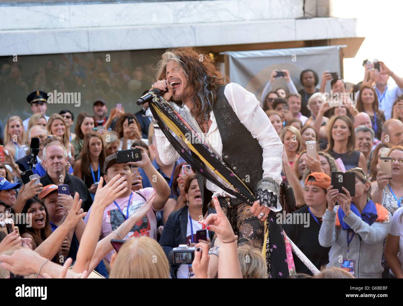 Steven Tyler on stage for NBC Today Show Concert with Steven Tyler ...