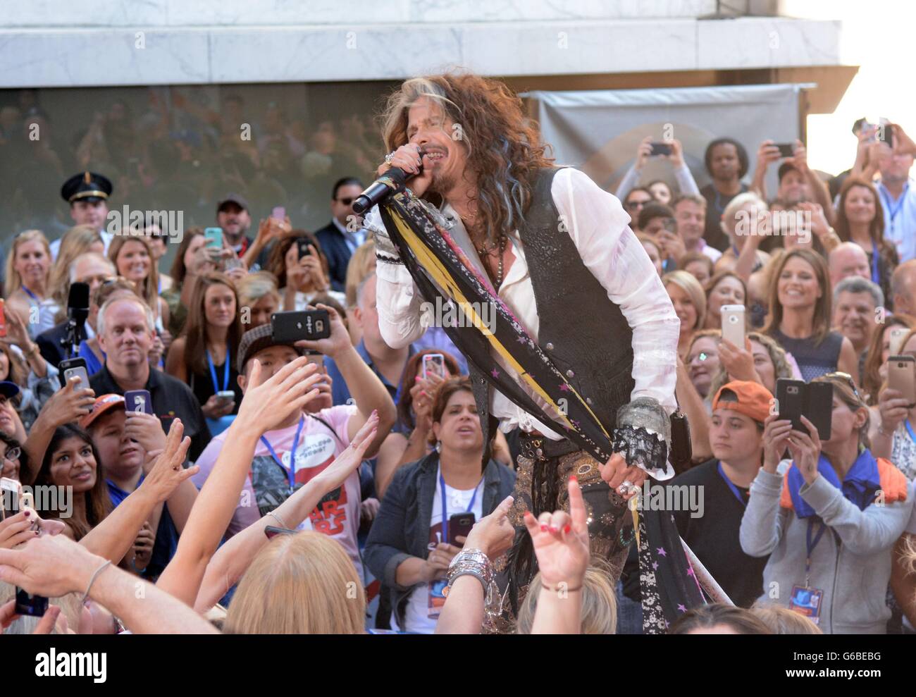 Steven Tyler on stage for NBC Today Show Concert with Steven Tyler ...