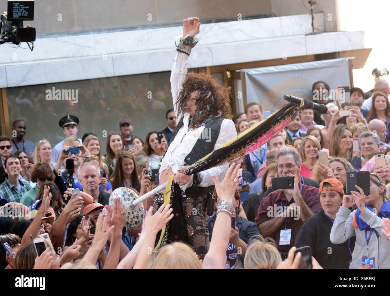Steven Tyler on stage for NBC Today Show Concert with Steven Tyler ...