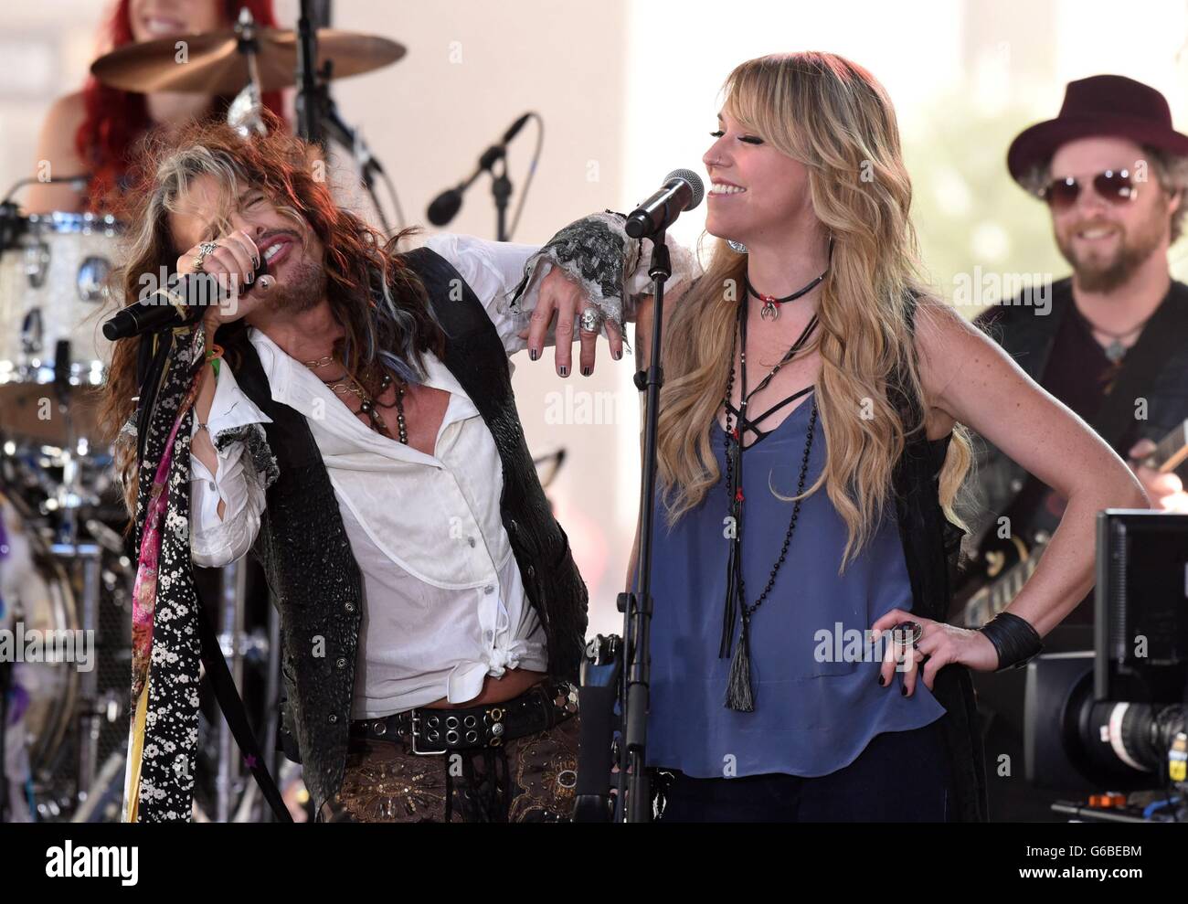 Steven Tyler on stage for NBC Today Show Concert with Steven Tyler ...