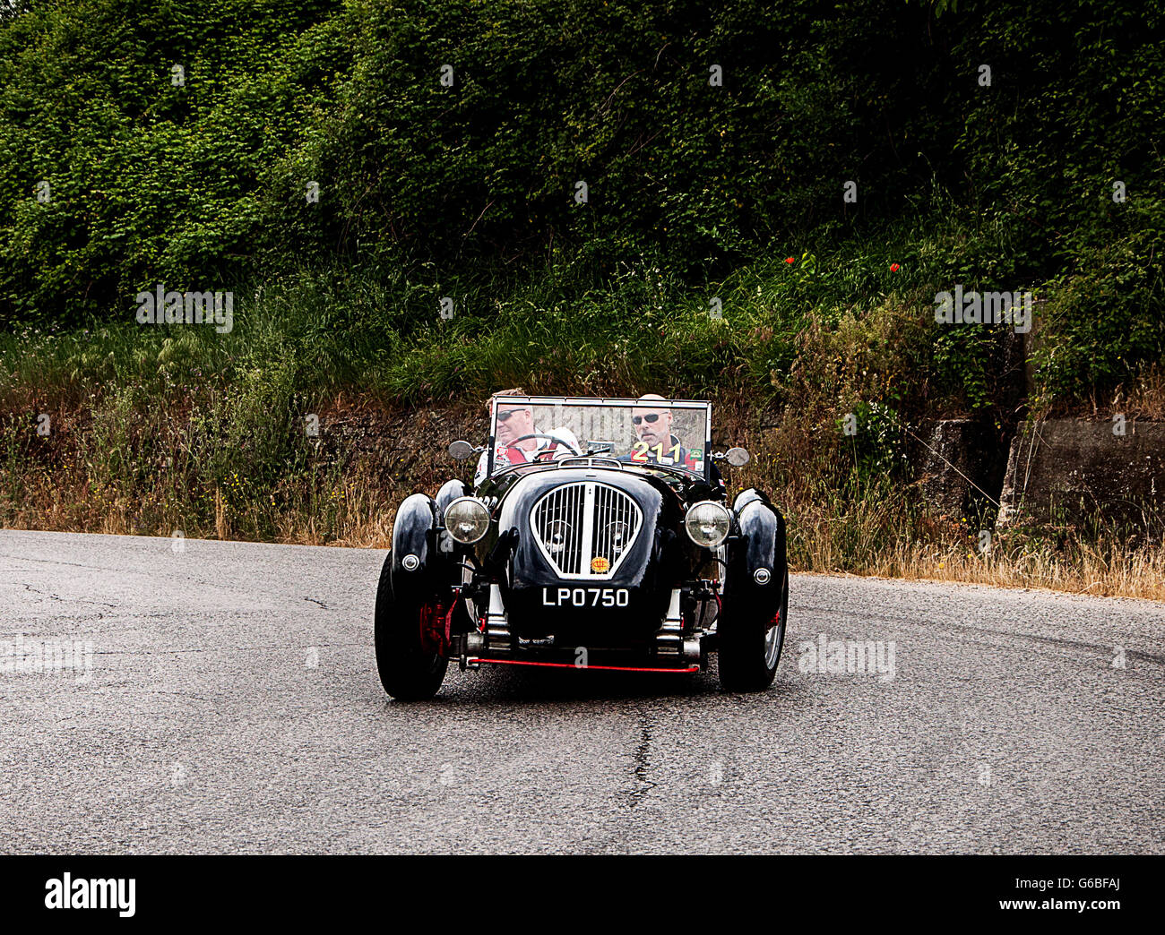 ESARO, ITALY - MAY 15: HEALEY 2400 Silverstone 1950 old racing car in ...