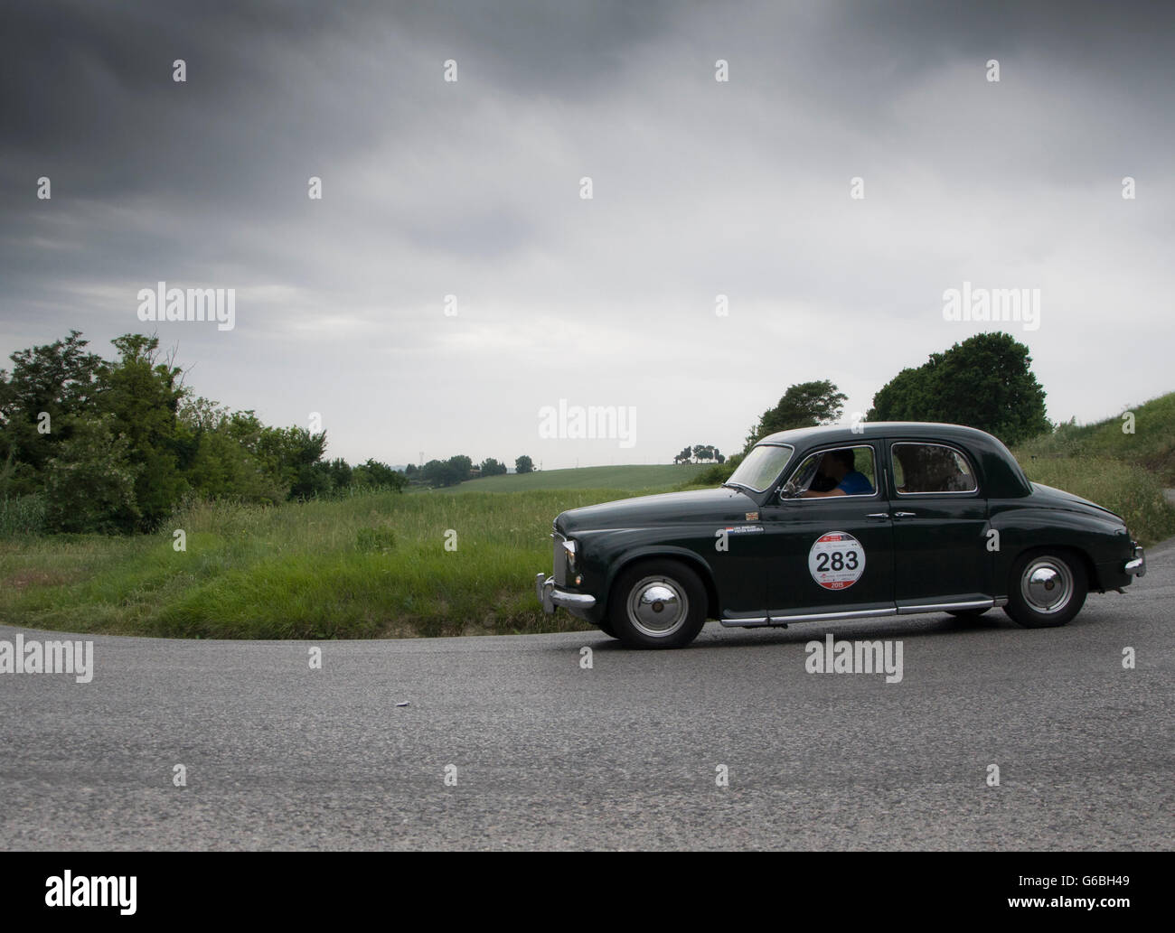 ROVER 75 1953 old racing car in rally Mille Miglia 2015 the famous ...