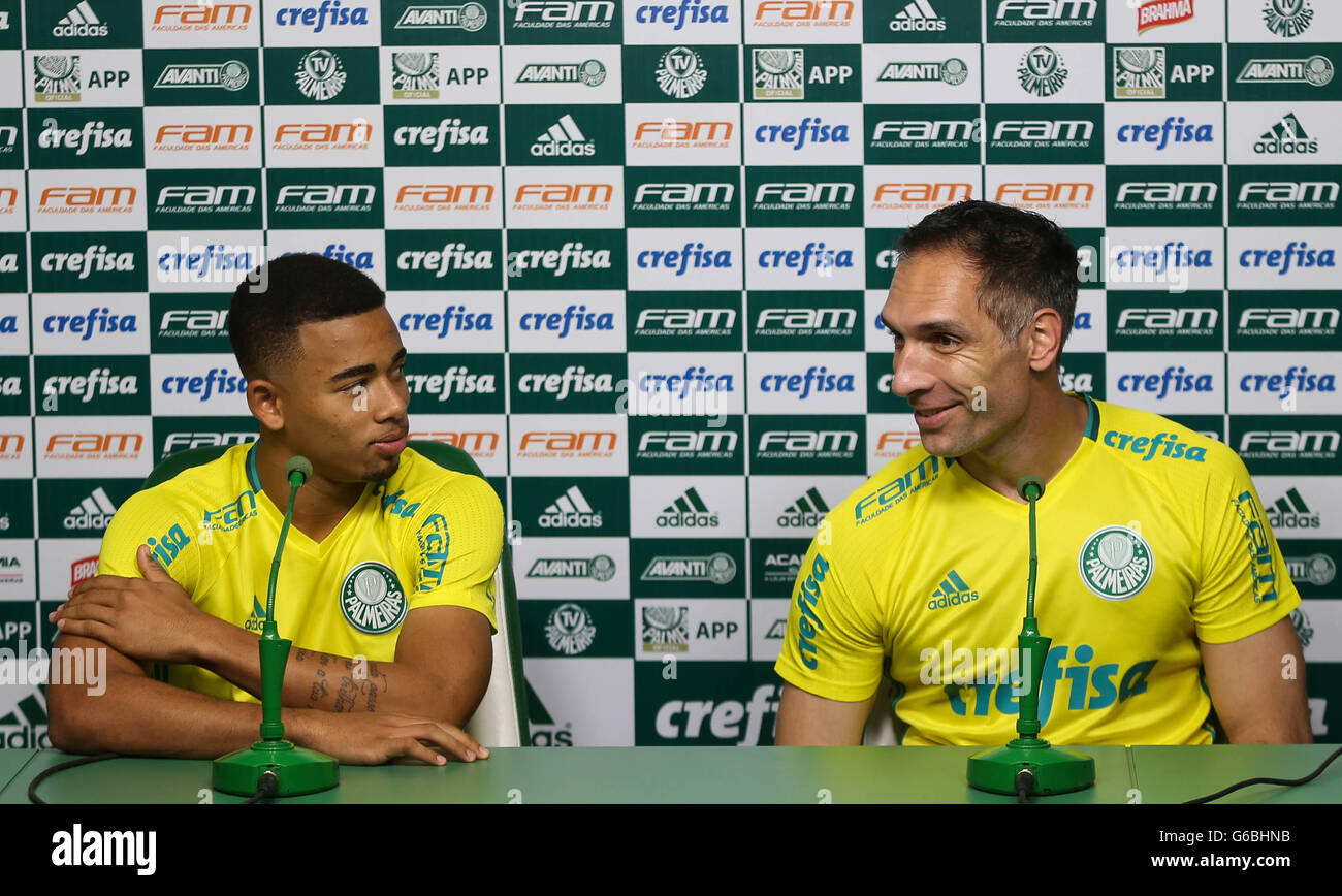 SAO PAULO, Brazil - 06/29/2016: TRAINING OF TREES - The player Gabriel ...