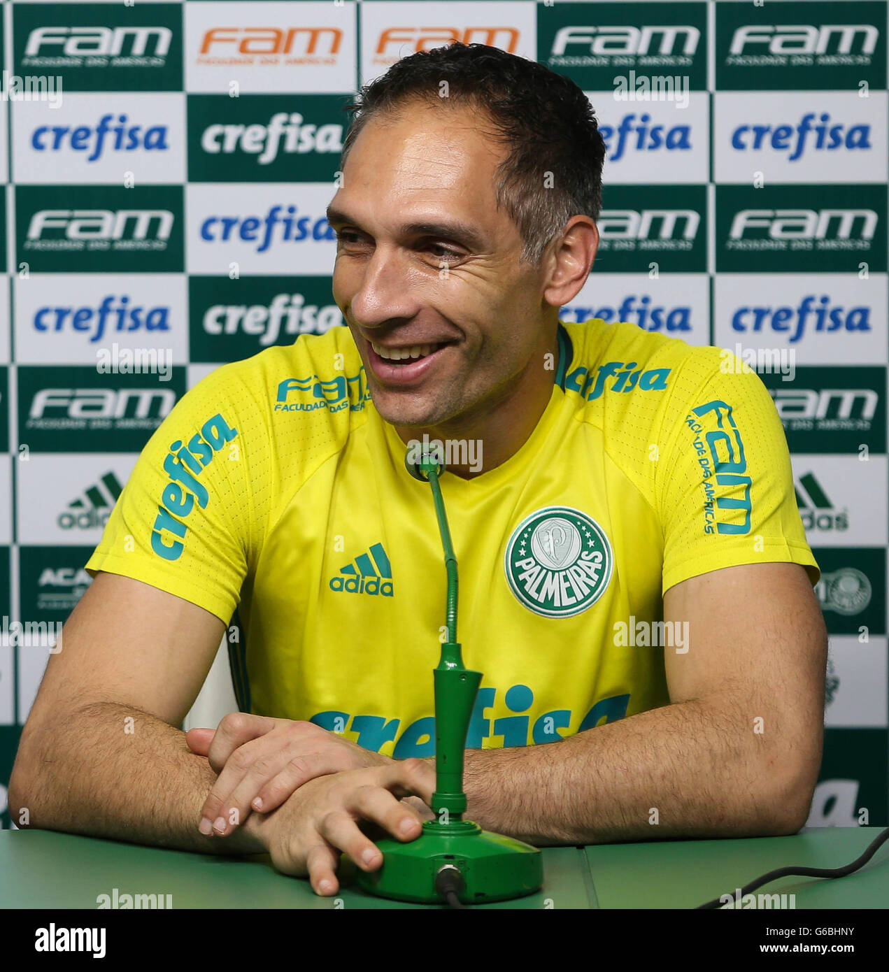 SAO PAULO, Brazil - 29/06/2016: TRAINING OF TREES - The goalkeeper ...