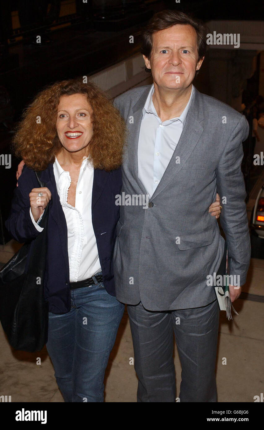 Fashion designer Nicole Farhi and scriptwriter David Hare arriving at a ...