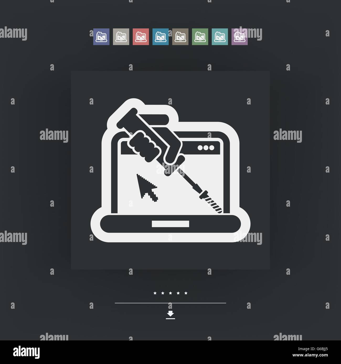 Computer damaged Stock Vector Images - Alamy