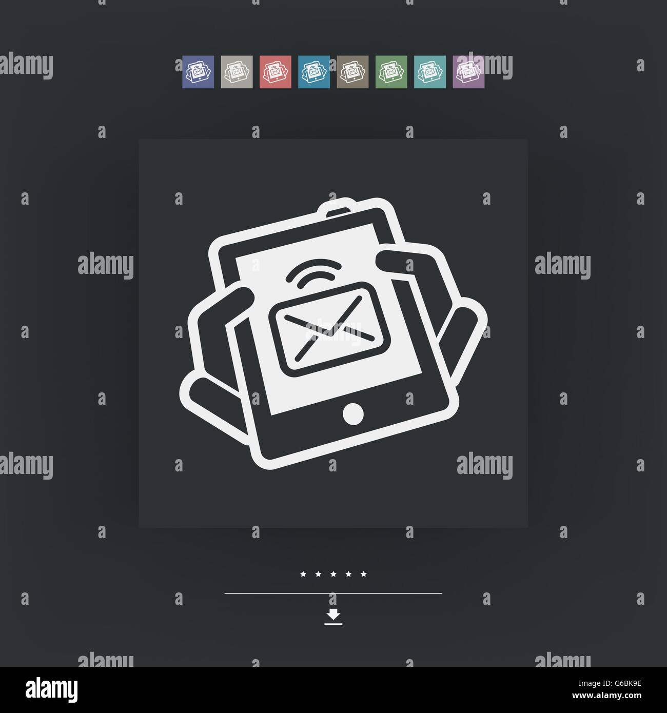 Tablet message icon Stock Vector Image & Art - Alamy