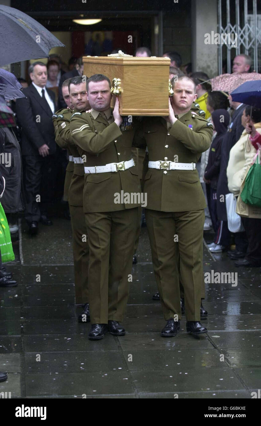 Lance Corpral Ian Malone - funeral Stock Photo - Alamy