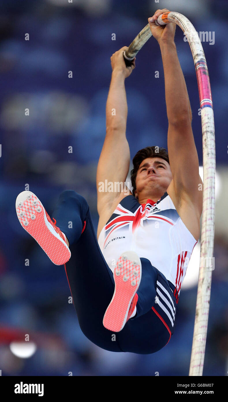 Great britains steven lewis during the mens pole vault hi-res stock ...