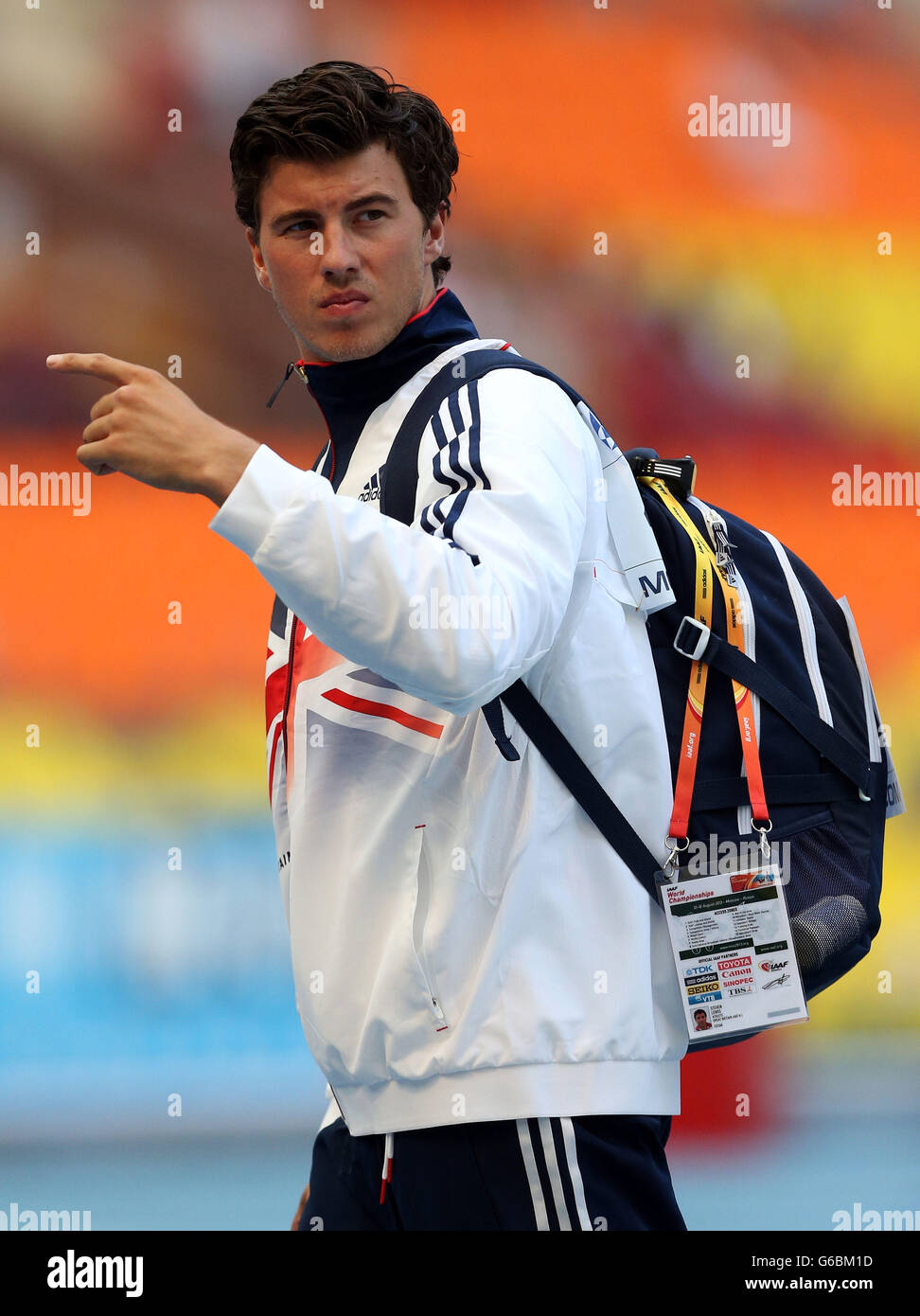 Great Britain's Steven Lewis leaves the track after failing to qualify ...