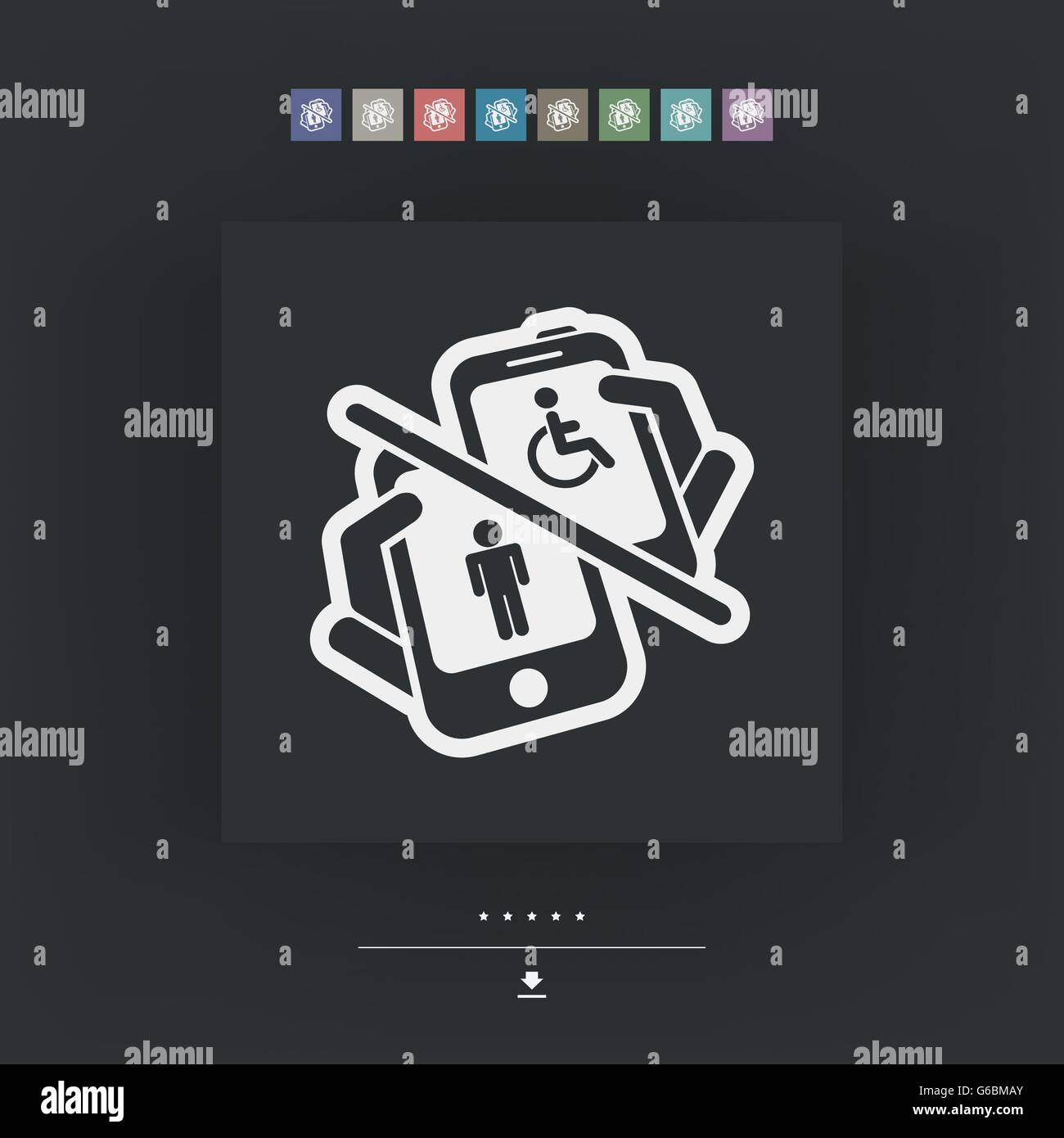 Disabled mobile Stock Vector Images - Alamy