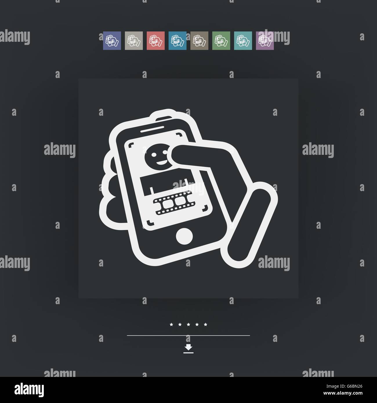 Recording video with phone Stock Vector Images - Alamy