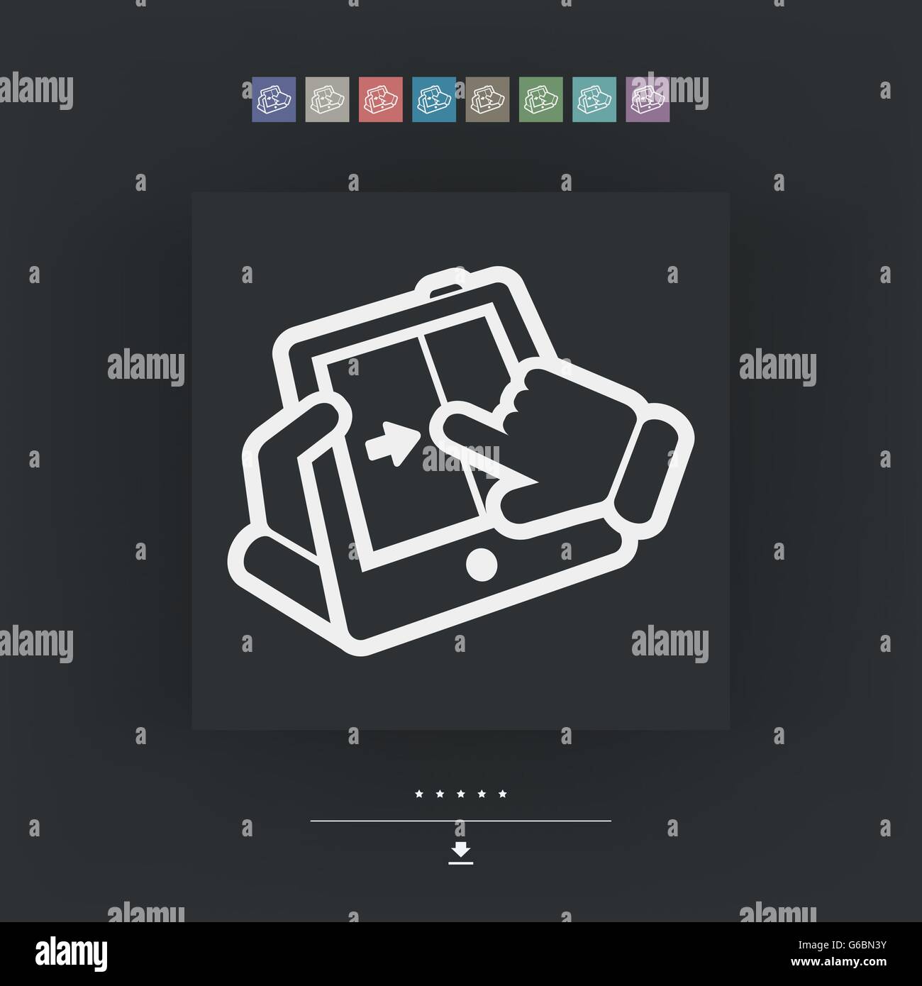 Touchscreen sliding icon Stock Vector Image & Art - Alamy