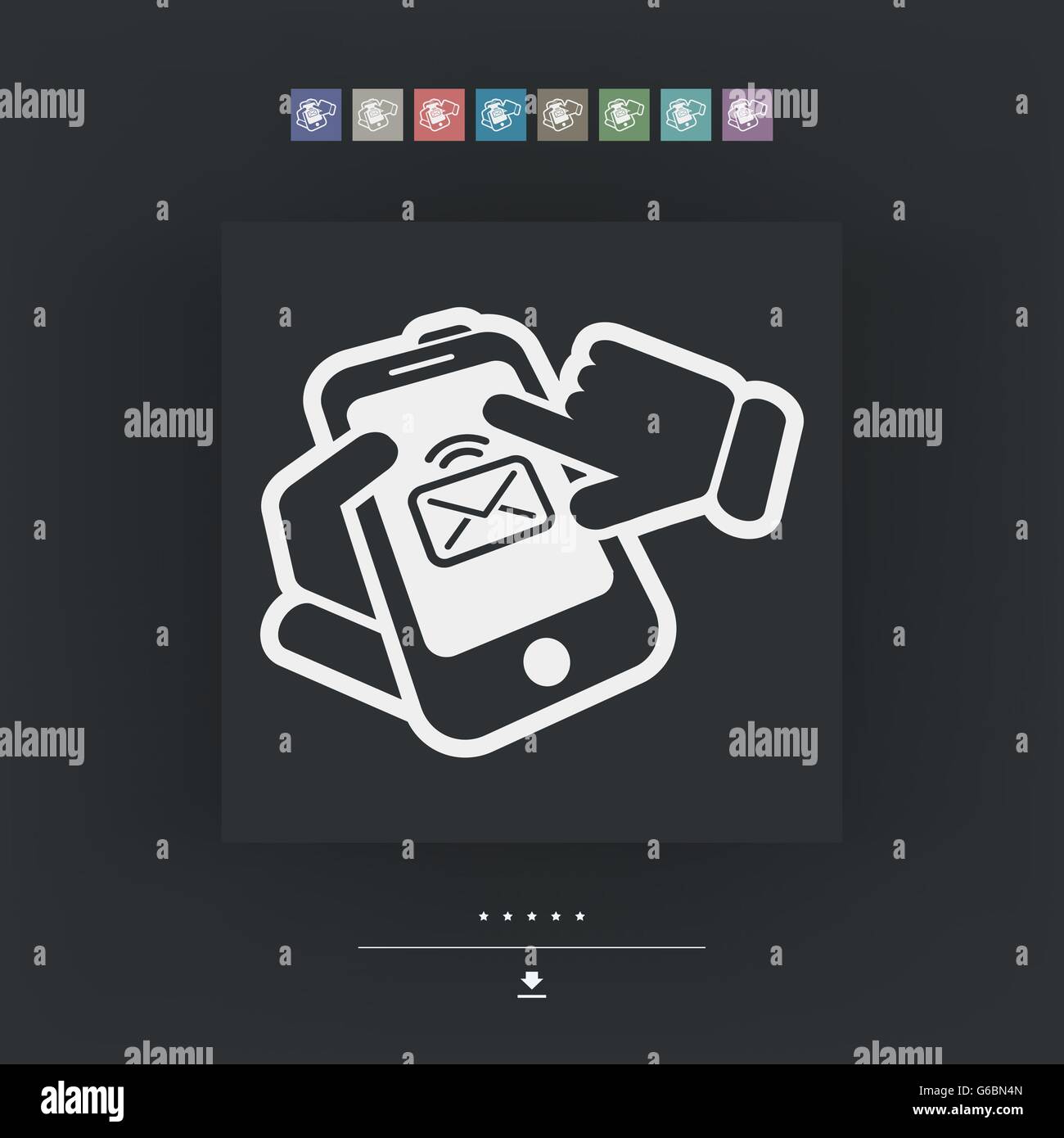 Smartphone mail icon Stock Vector Image & Art - Alamy