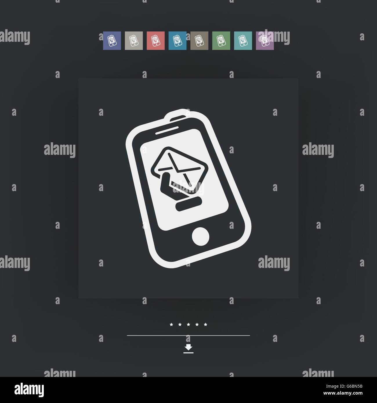 Smartphone mail icon Stock Vector Image & Art - Alamy