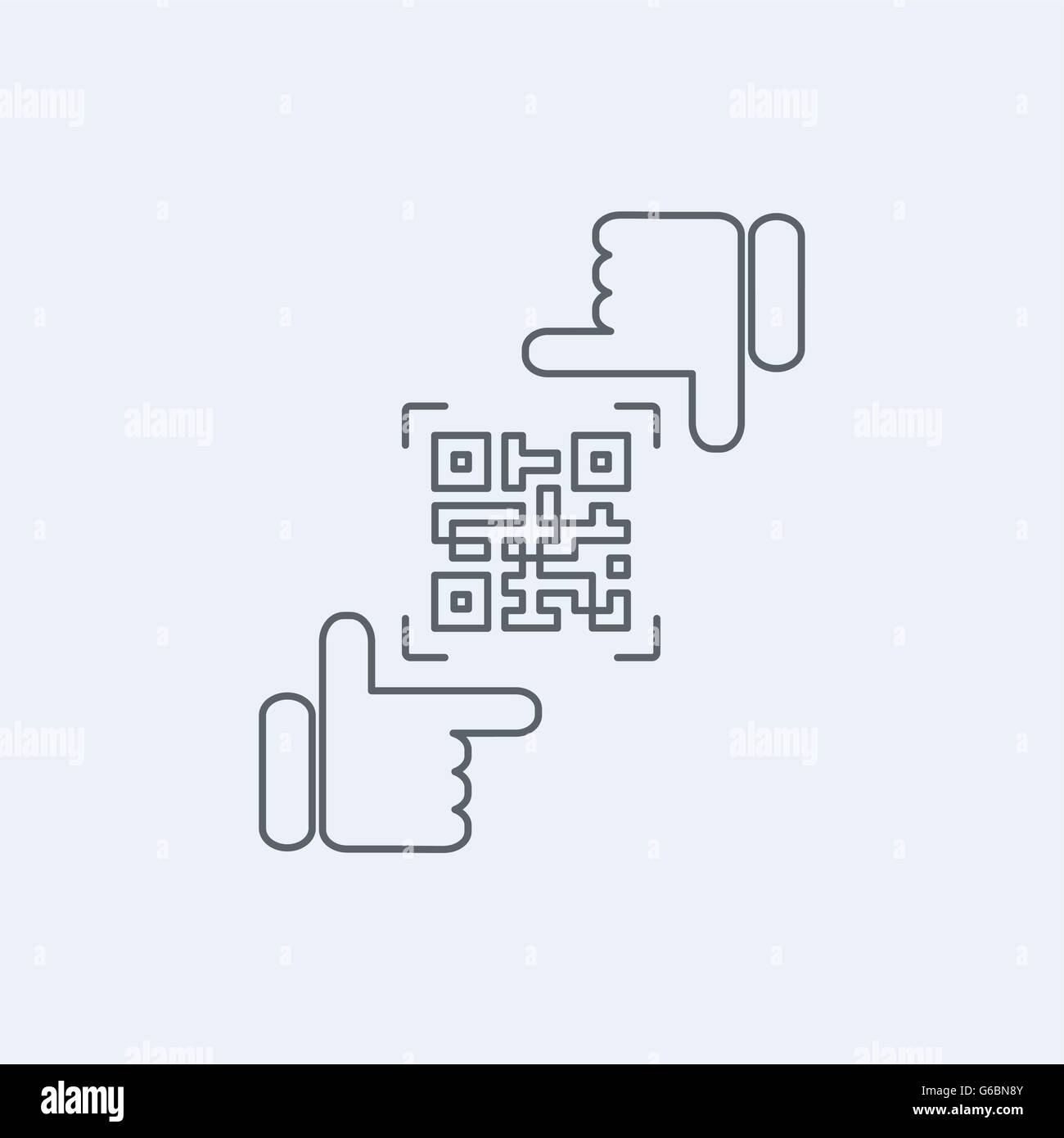 Qr code scan frame Stock Vector Images - Alamy