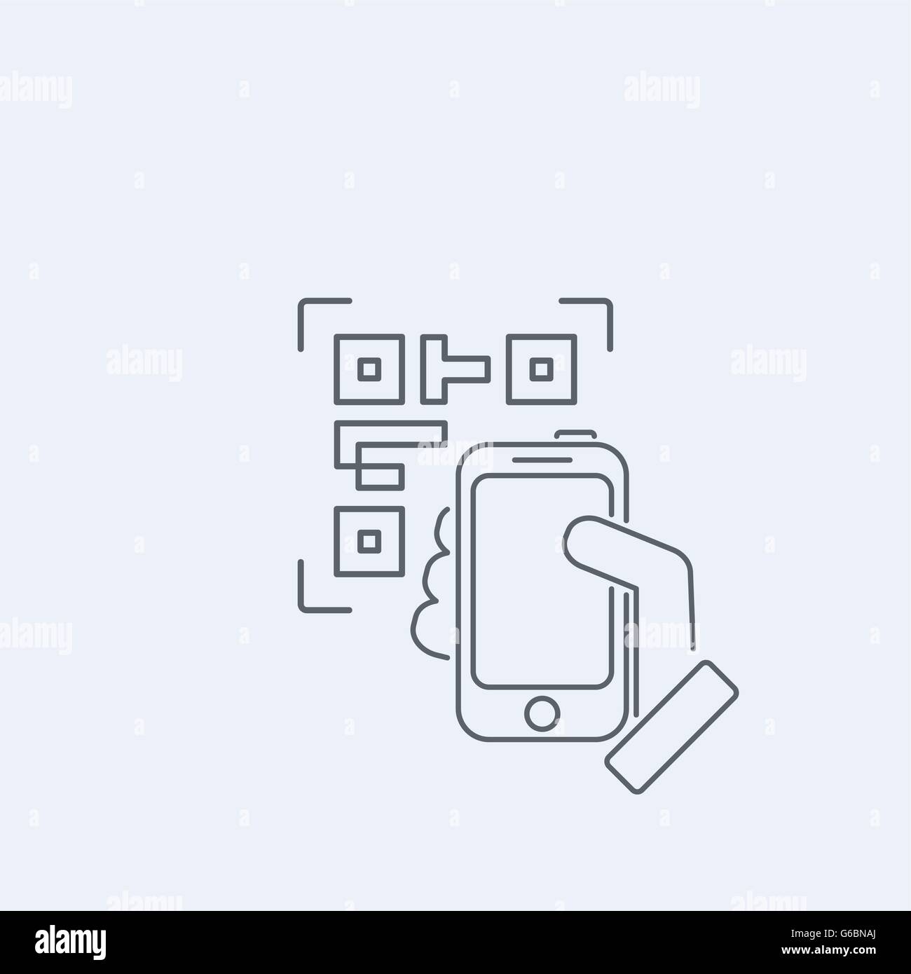 Photographing QR code Stock Vector Image & Art - Alamy
