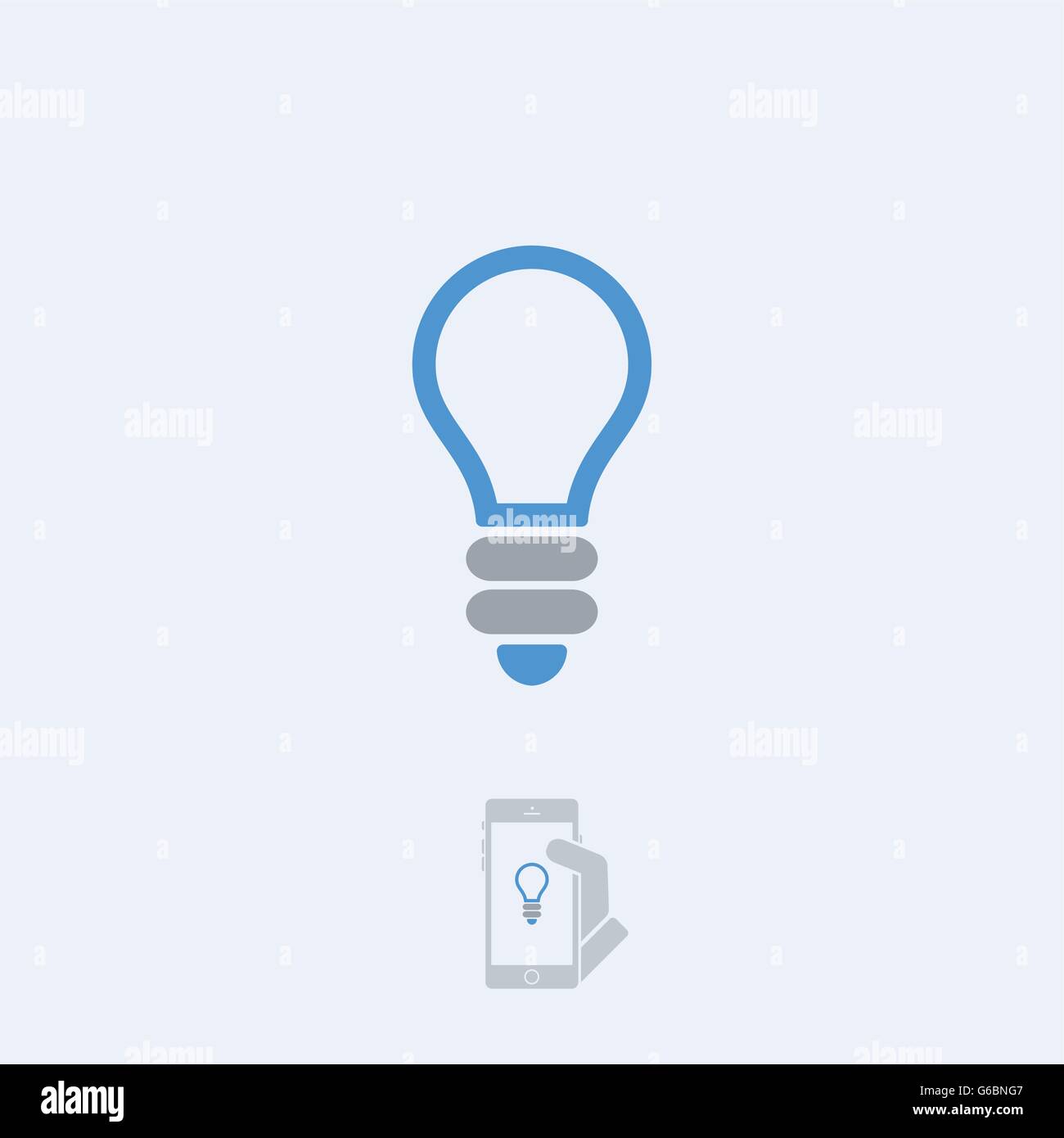 Light bulb smartphone Stock Vector Images - Alamy