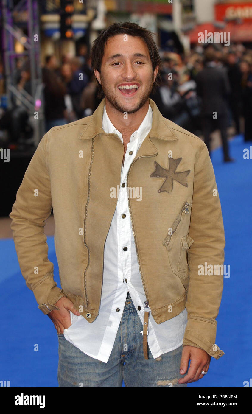 Singer Anthony Costa from the pop band Blue arriving at the Odeon West ...