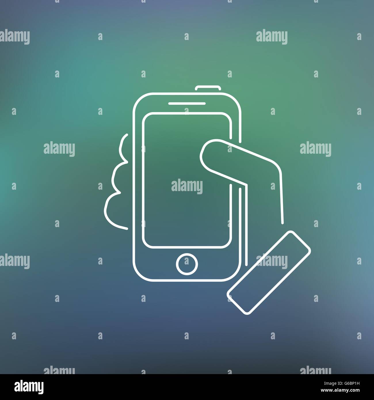 Smartphone thin icon Stock Vector Image & Art - Alamy