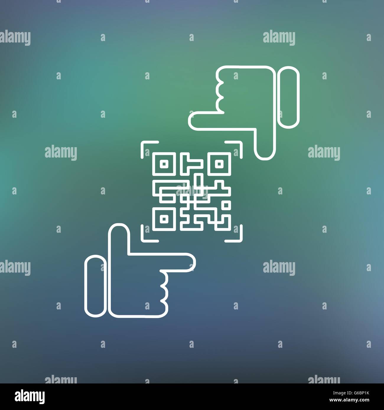 Qr code scan frame Stock Vector Images - Alamy