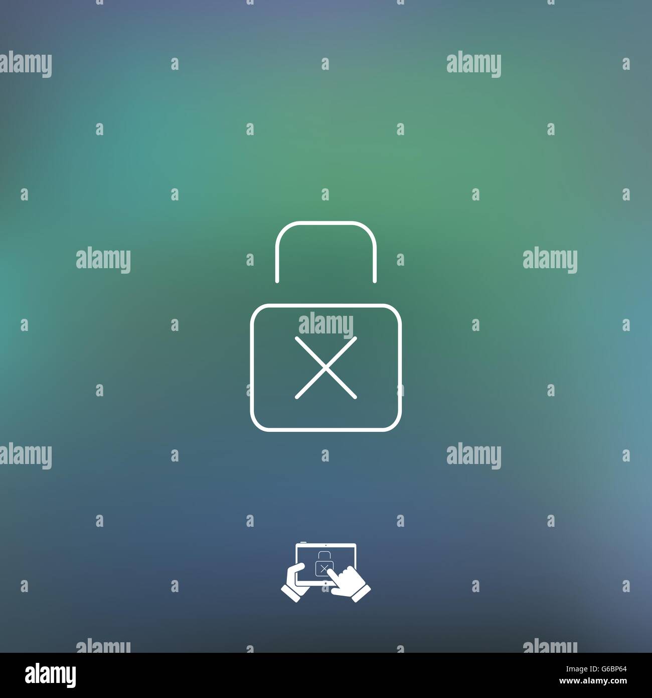 Padlock password line icon Stock Vector Images - Alamy