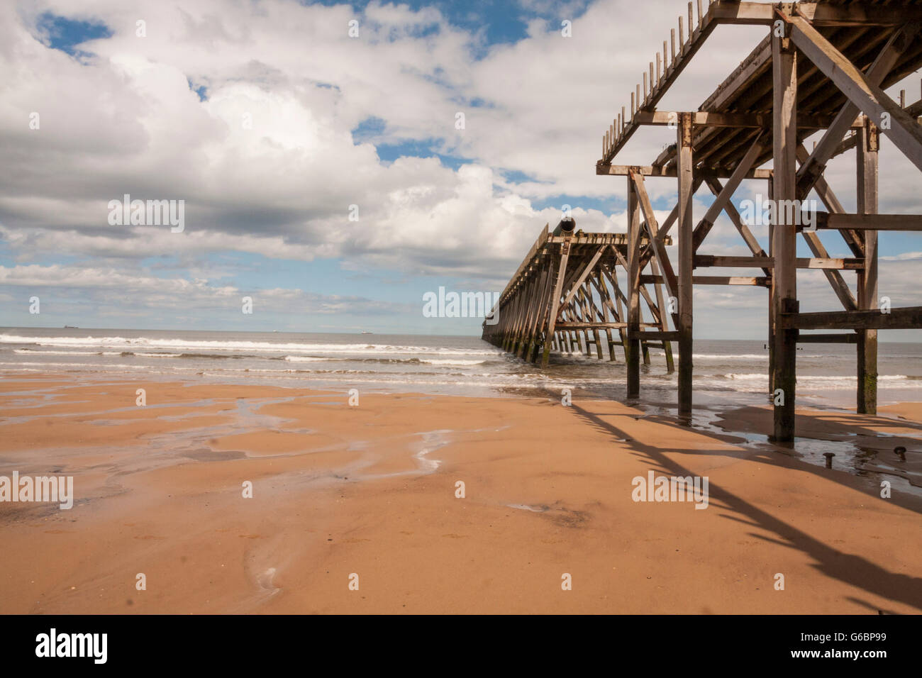 A view of Steetley Pier,Hartlepool on the north east coast of England ...
