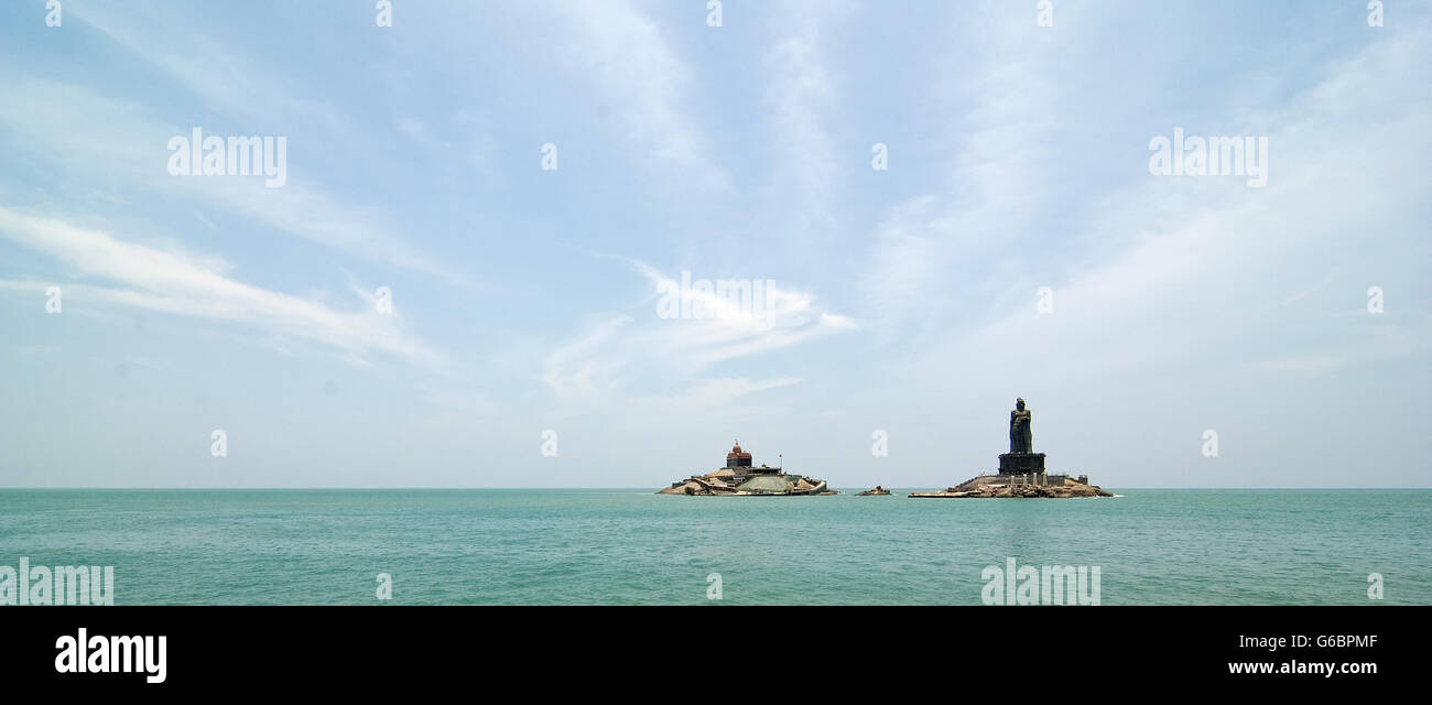 Vivekananda Rock Memorial temple, Kanyakumari, Tamil Nadu, India. The ...