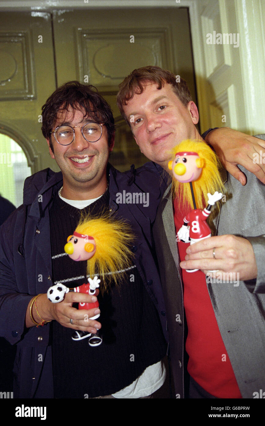 David Baddiel and Frank Skinner with Jibber Jabber Footballers Stock ...