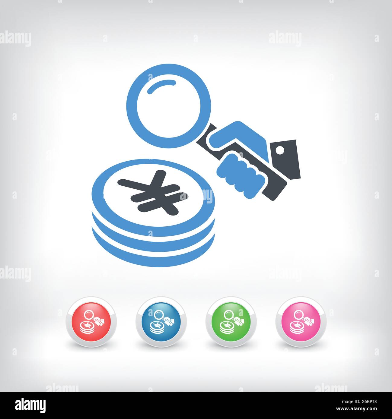 Yen increase icon Stock Vector Images - Alamy