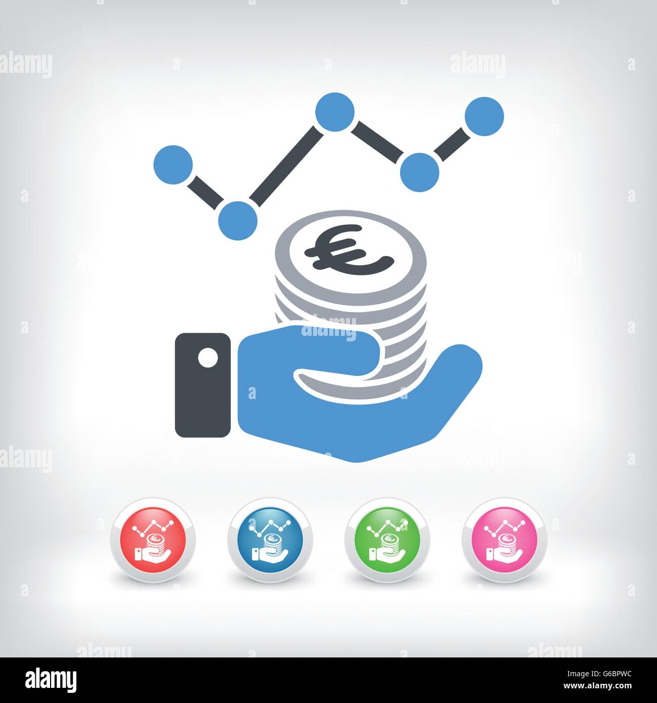 Euro money financial graph Stock Vector Images - Alamy