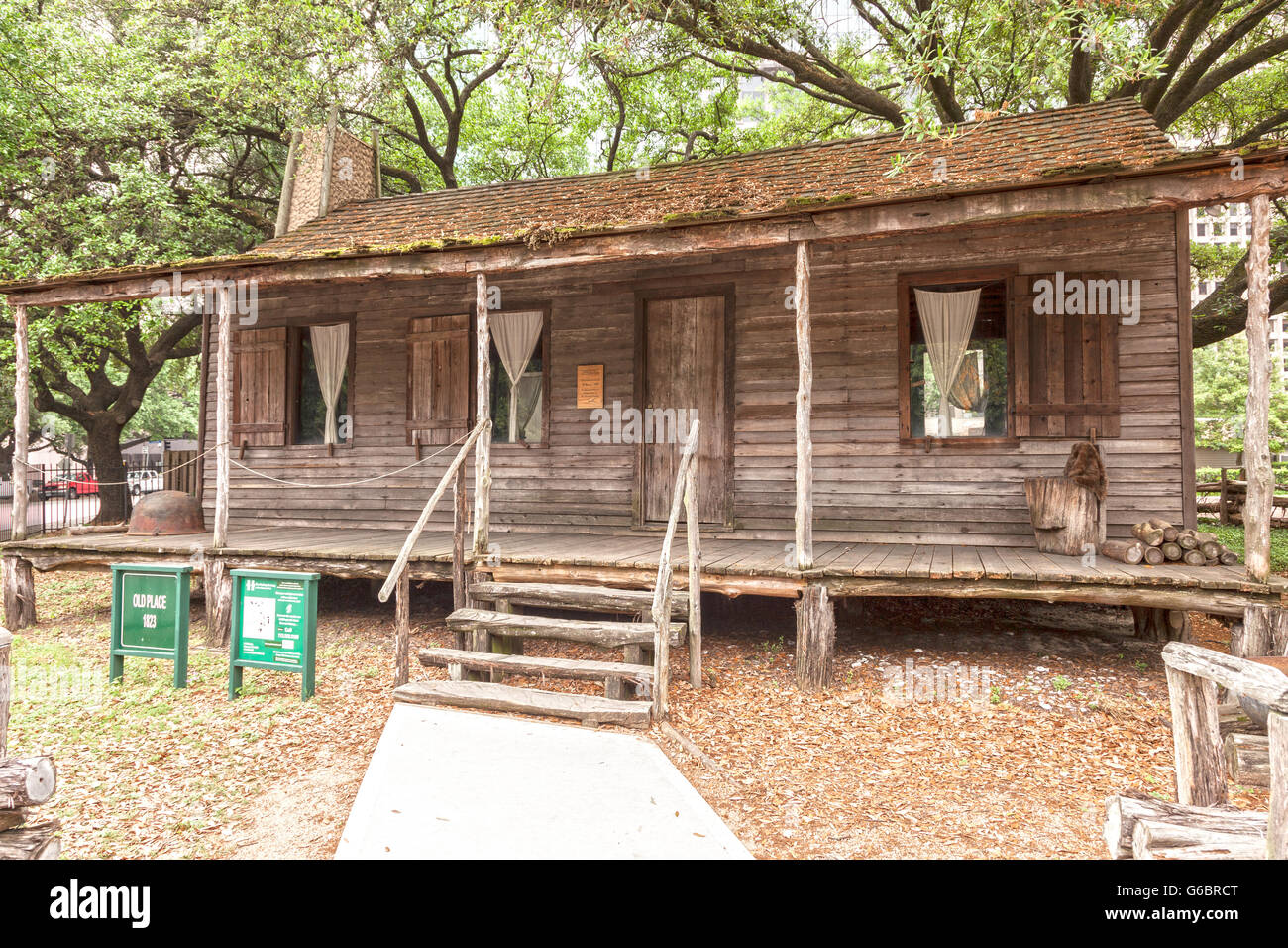 1823 Old Place building in Houston, Texas Stock Photo - Alamy