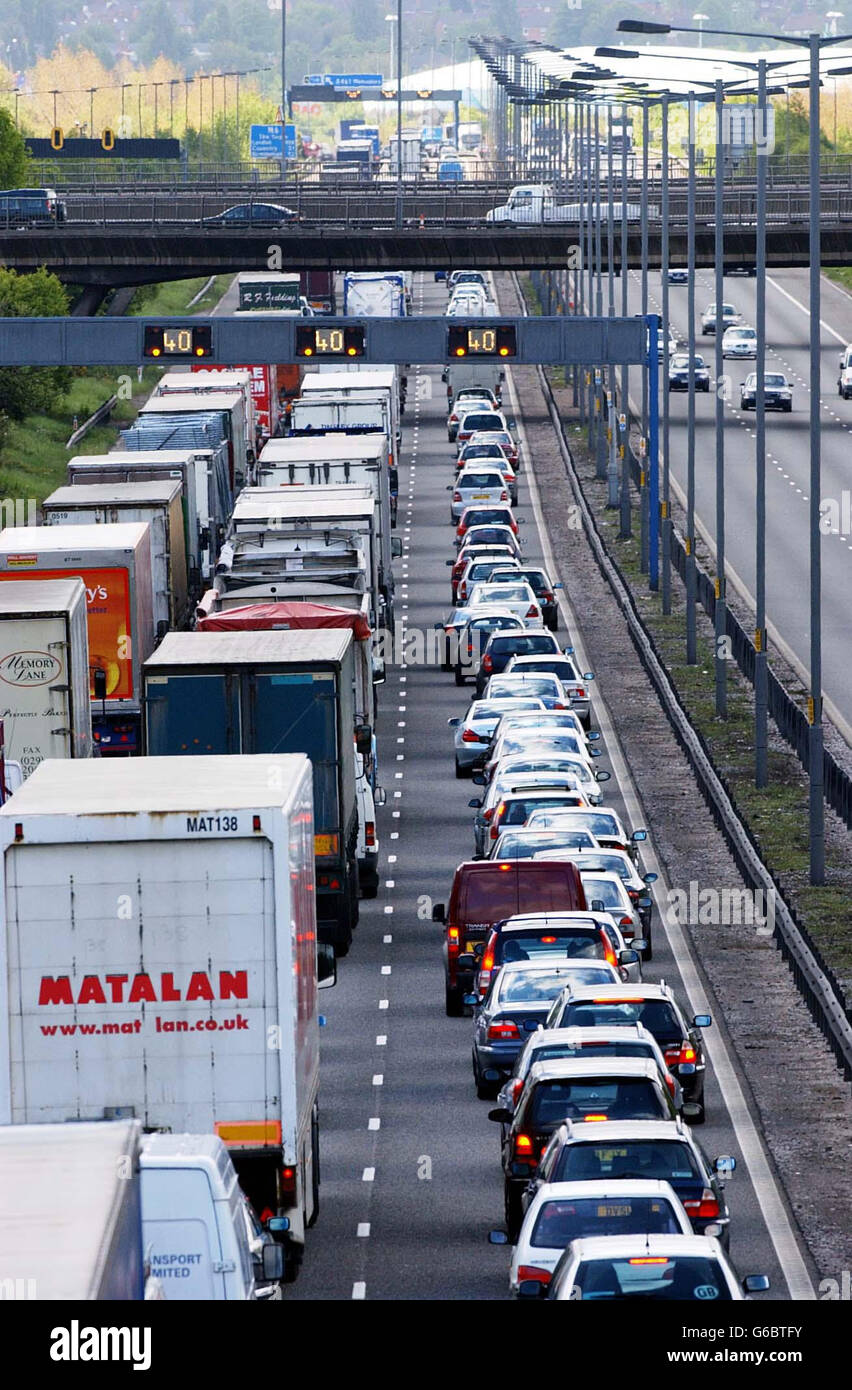 Traffic Jams in the M6 Stock Photo - Alamy