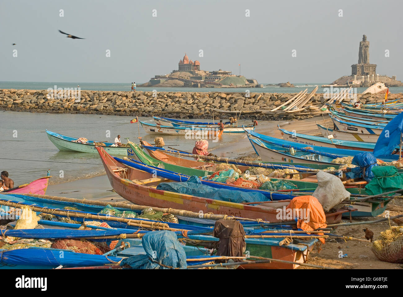 Vivekananda Rock Memorial temple, Kanyakumari, Tamil Nadu, India. The ...