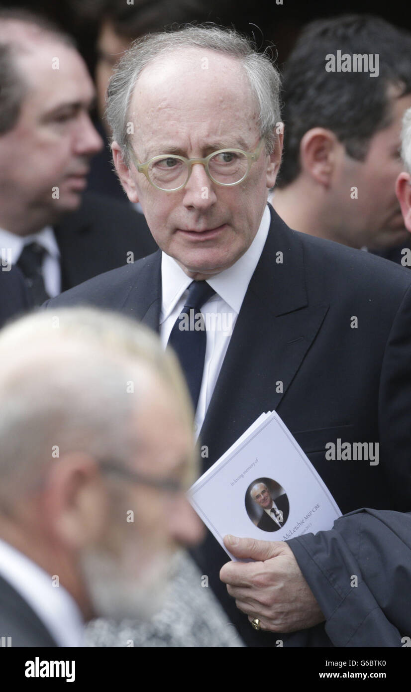 Malcolm Rifkind attends the funeral of former Scottish Tory leader ...
