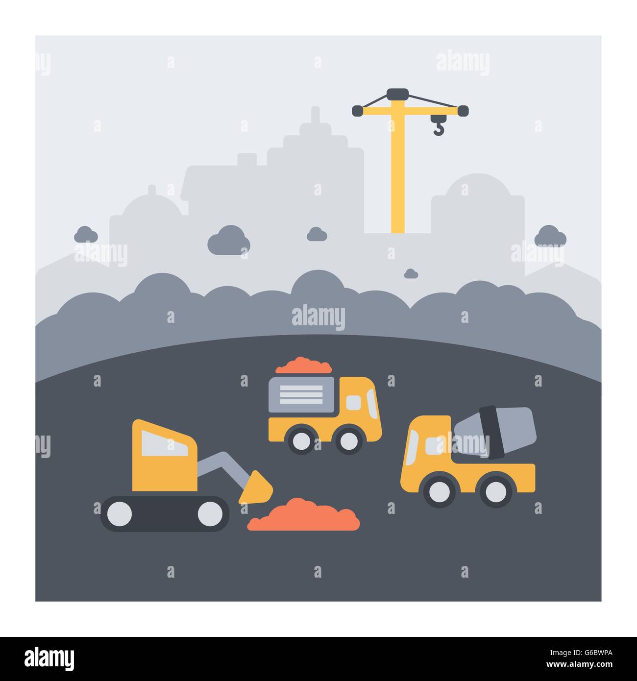 Concrete dust construction worker Stock Vector Images - Alamy